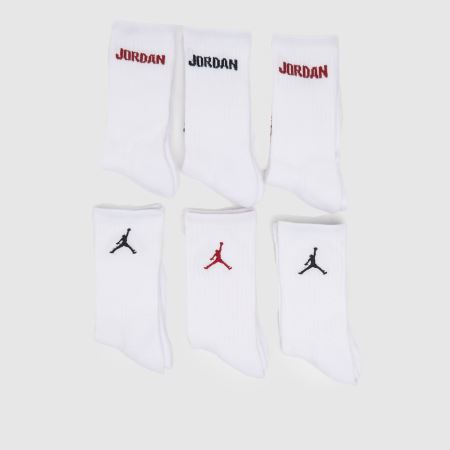Jordan Logo Socks Jordan 3 Pack Socks In Black/white/grey With Navy