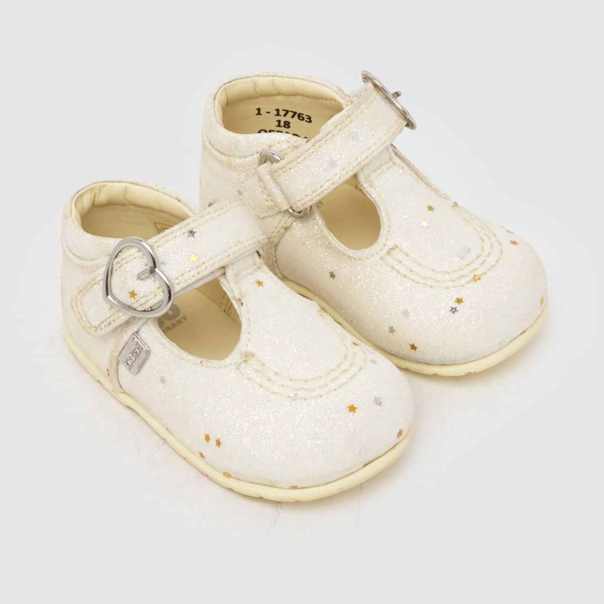Kids Girls Baby White Kickers Kick T-Bar Glitter Shoes | schuh