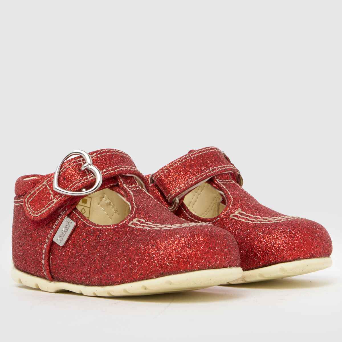 Kids Girls Baby Red Kickers Kick T-Bar Glitter Shoes | schuh