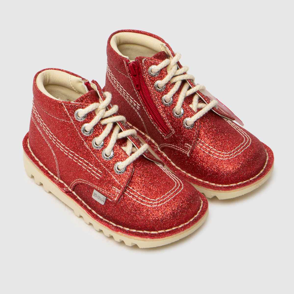 Kids Girls Toddler Red Kickers Kick Hi Glitter Boots | schuh