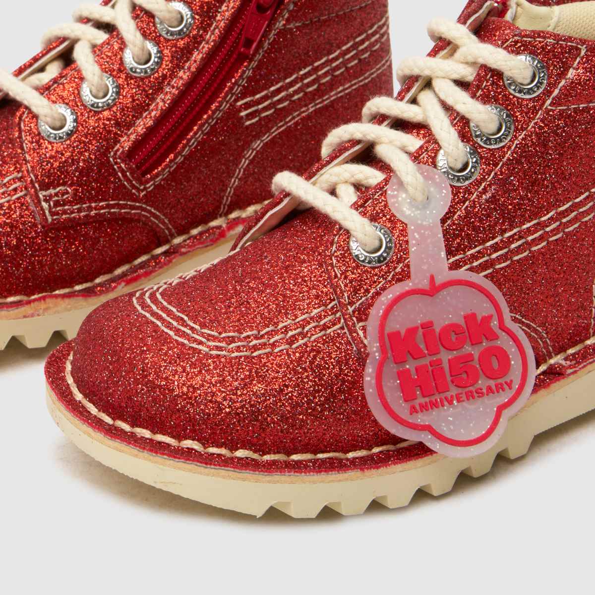 Kids Girls Toddler Red Kickers Kick Hi Glitter Boots | schuh