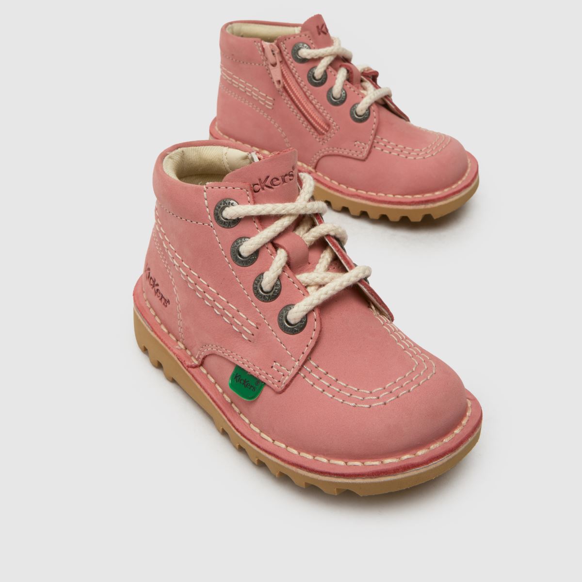 Kids Girls Toddler Pale Pink Kickers Kick Hi Zip Boots | schuh