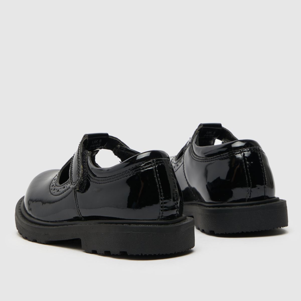 Kids Girls Toddler Black schuh Lock Patent T-Bar Shoes | schuh