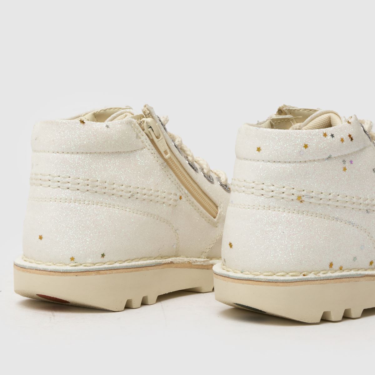 Kids Girls Junior White Kickers Kick Hi Glitter Boots | schuh