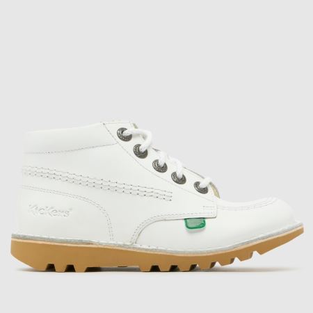 Kids Girls Junior White Kickers Kick Hi Zip Boots | schuh