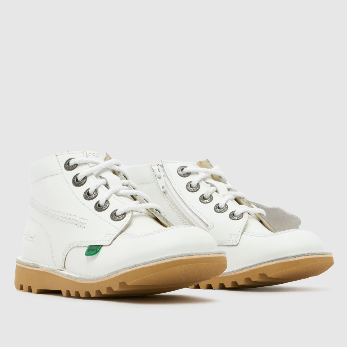 Kids Girls Junior White Kickers Kick Hi Zip Boots | schuh