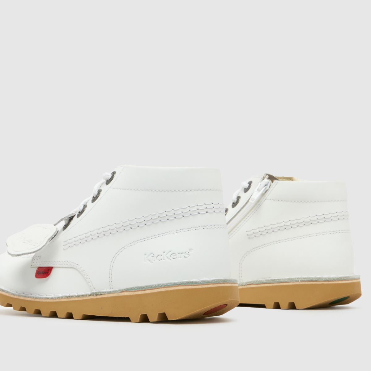 Kids Girls Junior White Kickers Kick Hi Zip Boots | schuh