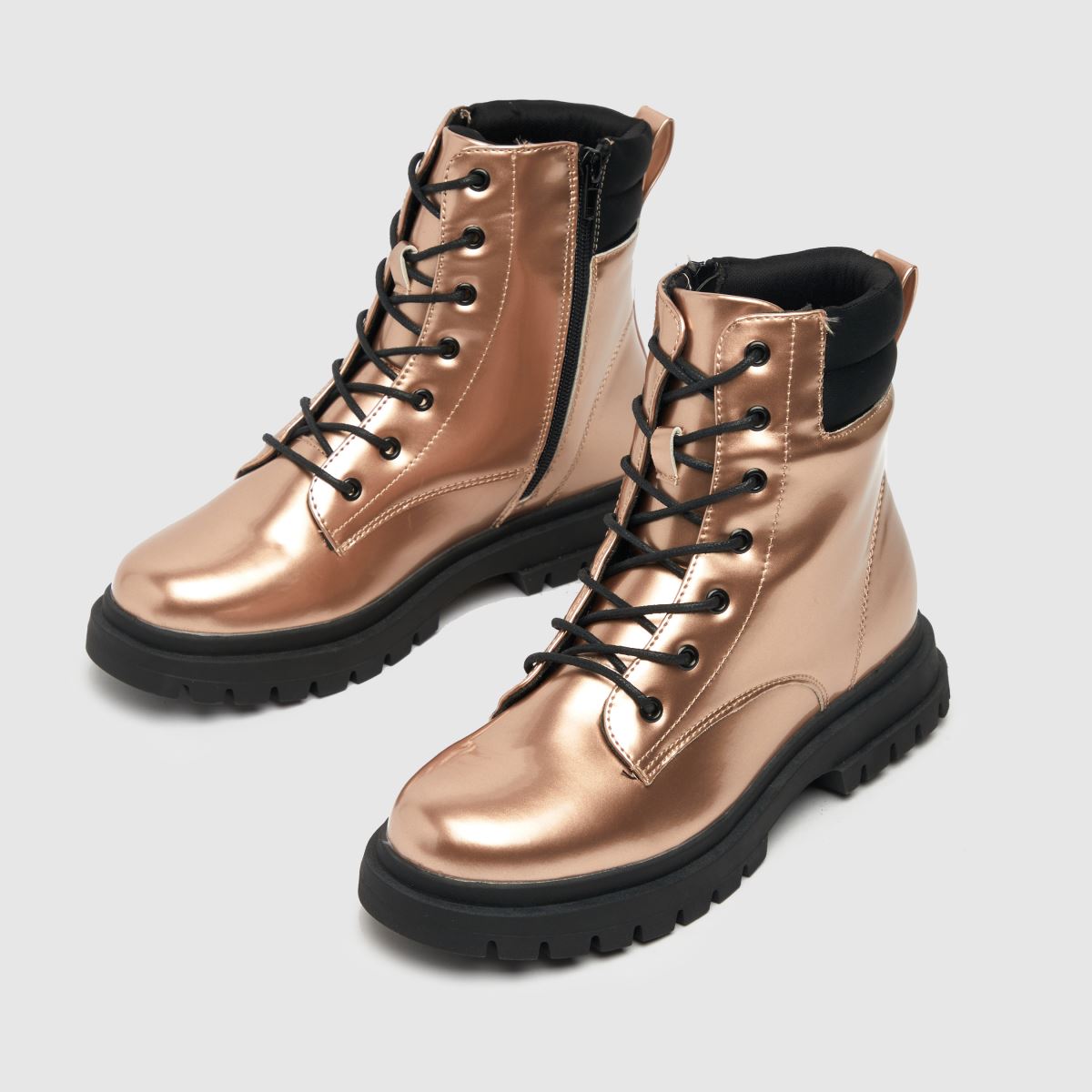 Kids Girls Youth Bronze schuh Chance Lace Up Boots | schuh