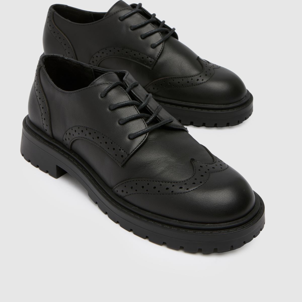 Kids Girls Youth Black schuh Luminary Brogue Shoes | schuh