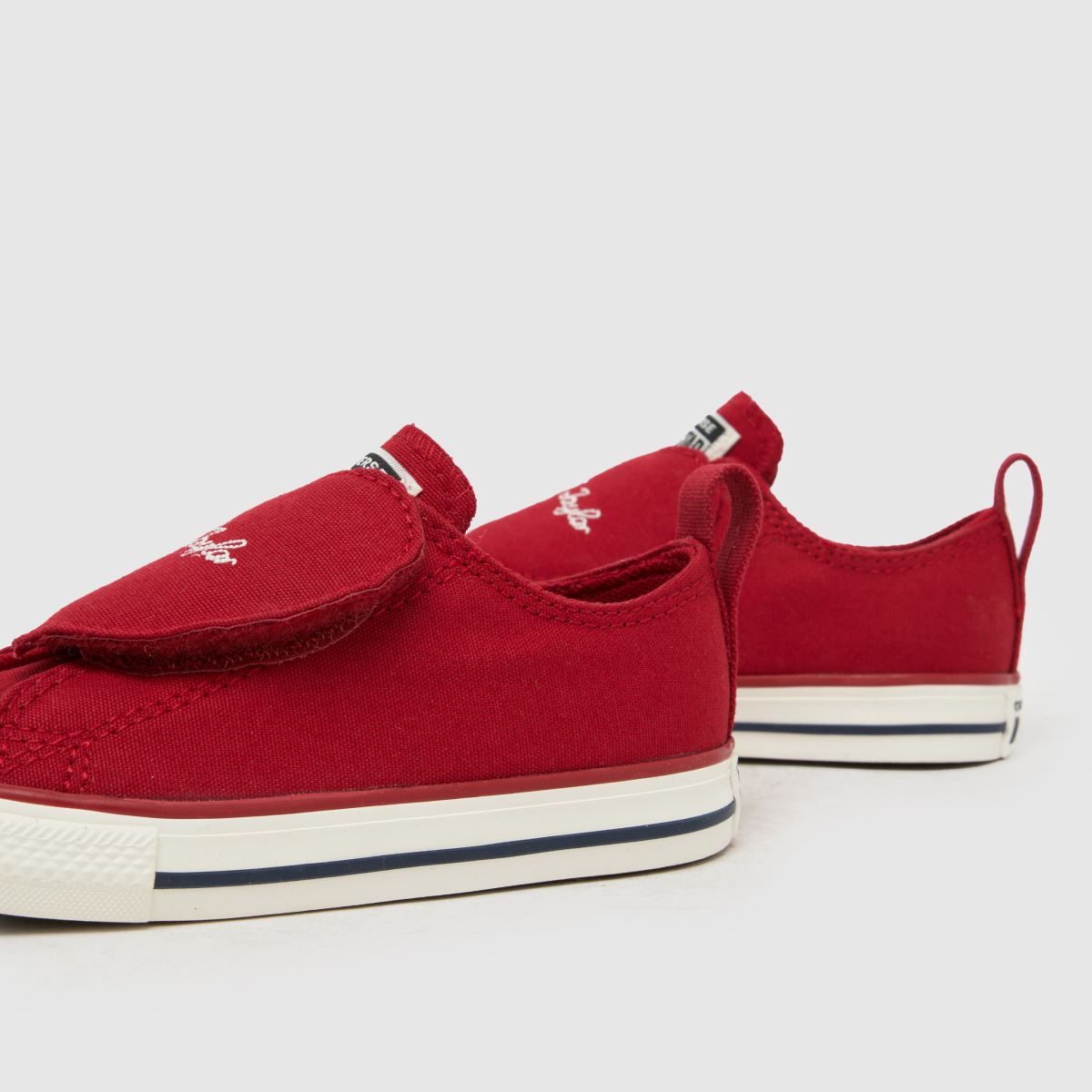 Kids Girls Toddler Red Converse Chucks in Love All Star Lo 1V Trainers ...