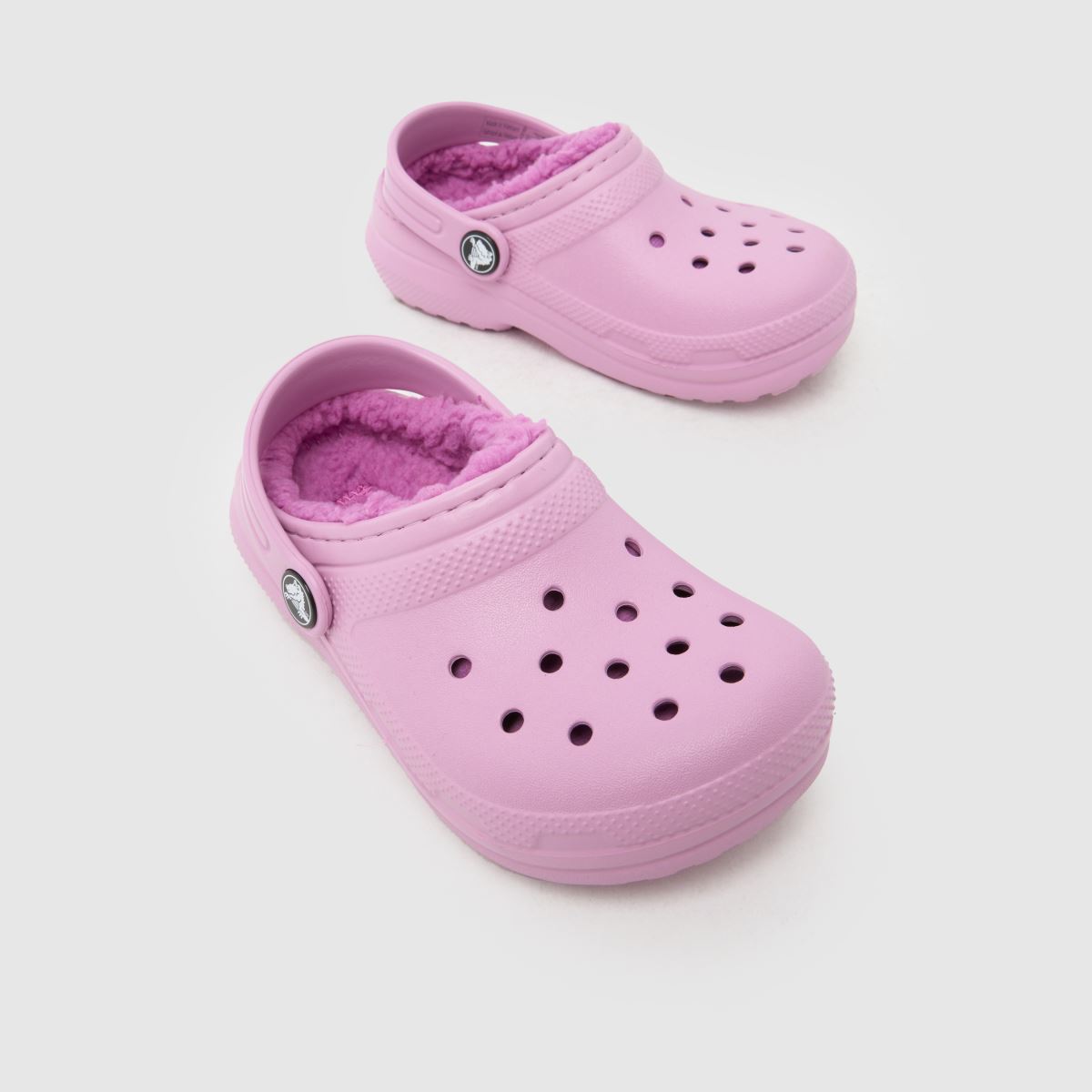 Kids Girls Toddler Pink Crocs Classic Lined Clog Sandals | schuh