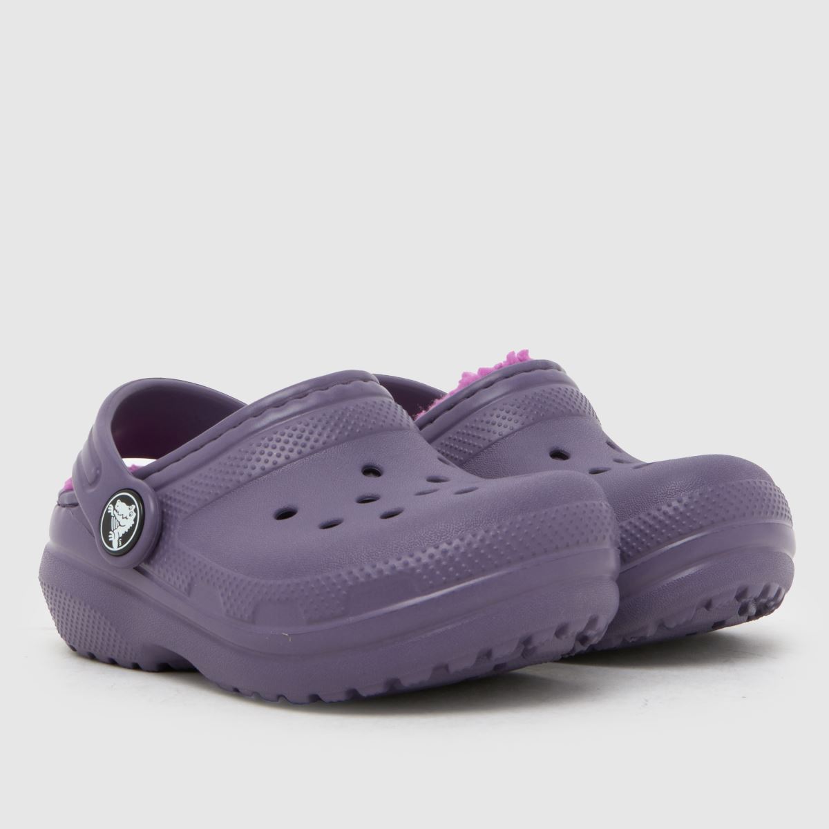 Kids Girls Toddler Purple Crocs Classic Lined Clog Sandals | schuh