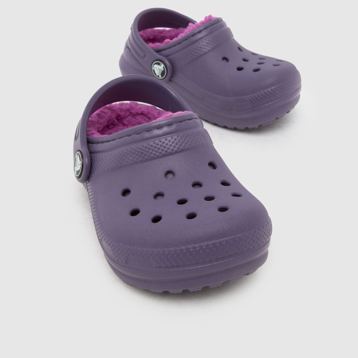 Kids Girls Toddler Purple Crocs Classic Lined Clog Sandals | schuh