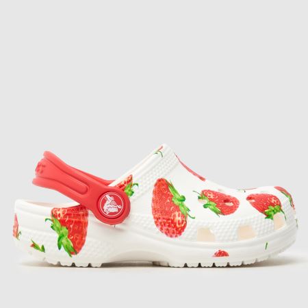 Kids Girls Toddler White & Red Crocs Classic Fresh Fruit Clog Sandals ...