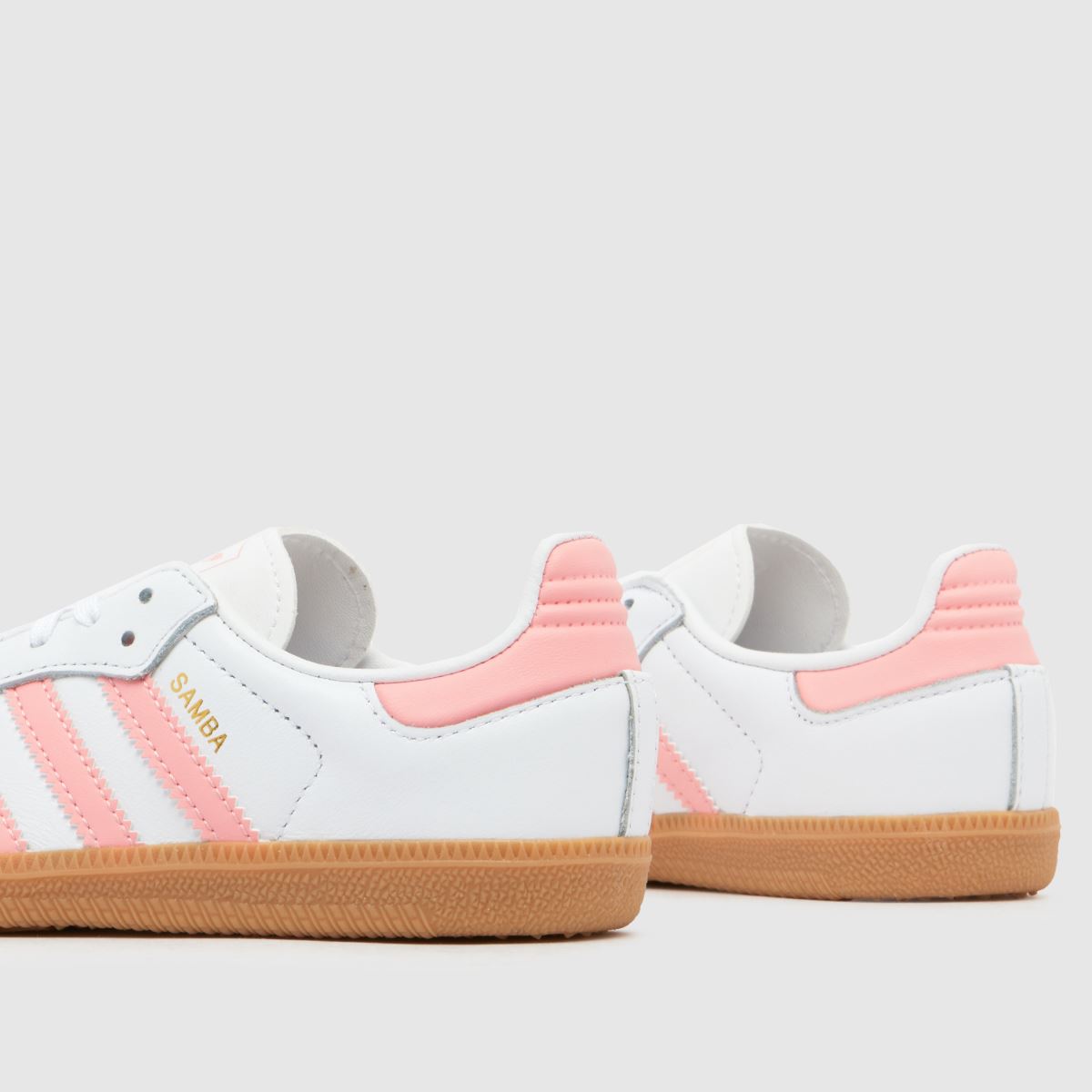 Kids Girls Junior White & Pink adidas Samba OG Trainers | schuh