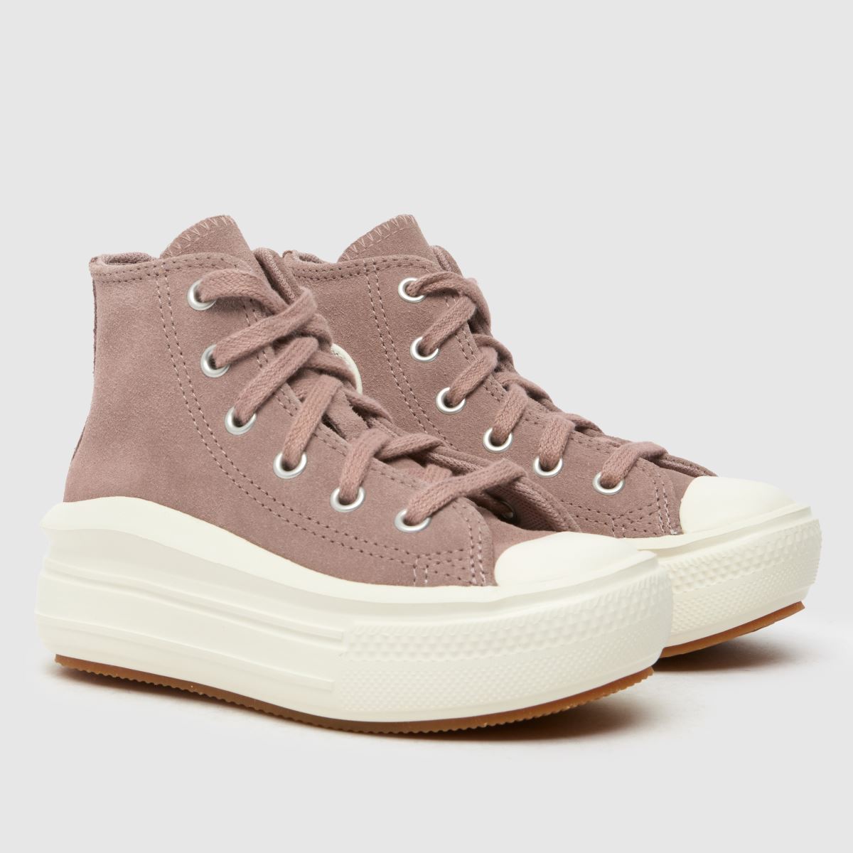 Kids Girls Junior Mauve Converse All Star Hi Move Trainers | schuh