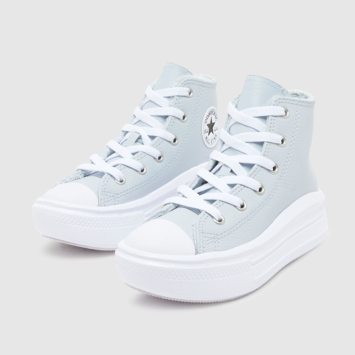 Kids Girls Junior Light Grey Converse All Star Hi Move Trainers | schuh