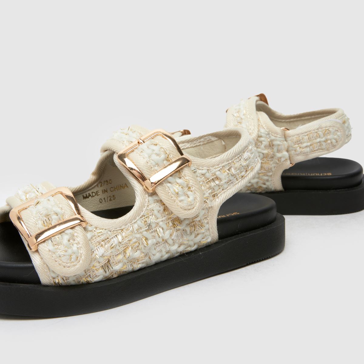 Kids Girls Junior Natural schuh Tabs Raffia Sandals | schuh