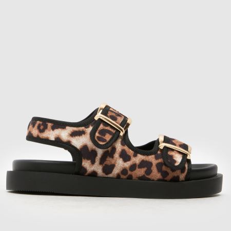 Kids Girls Junior Beige & Brown schuh Tabs Buckle Footbed Sandals | schuh