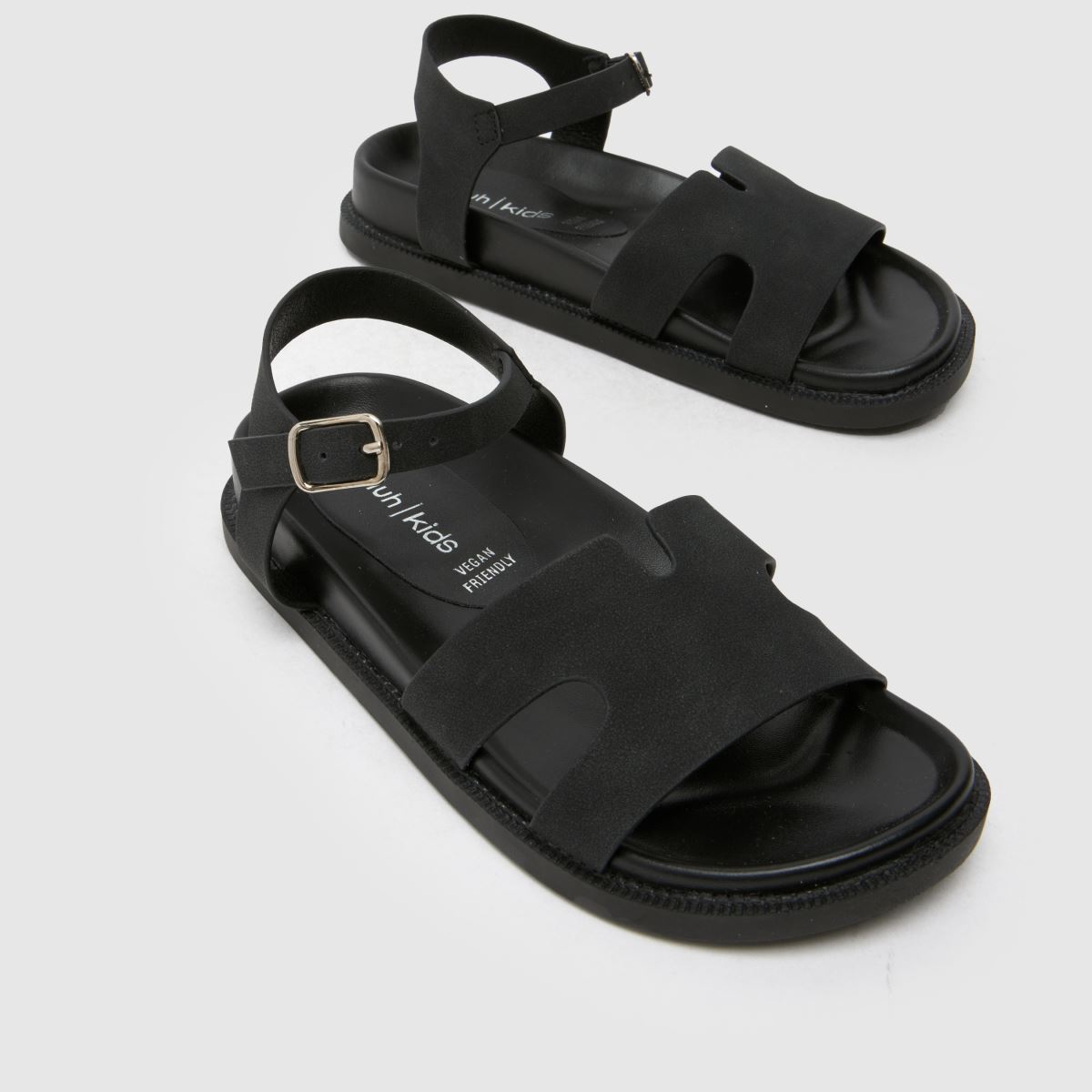 Kids Girls Junior Black schuh Tippi Footbed Sandals | schuh