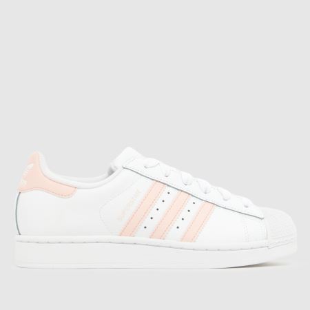 Kids Girls Youth White & Pink adidas Superstar II Trainers | schuh