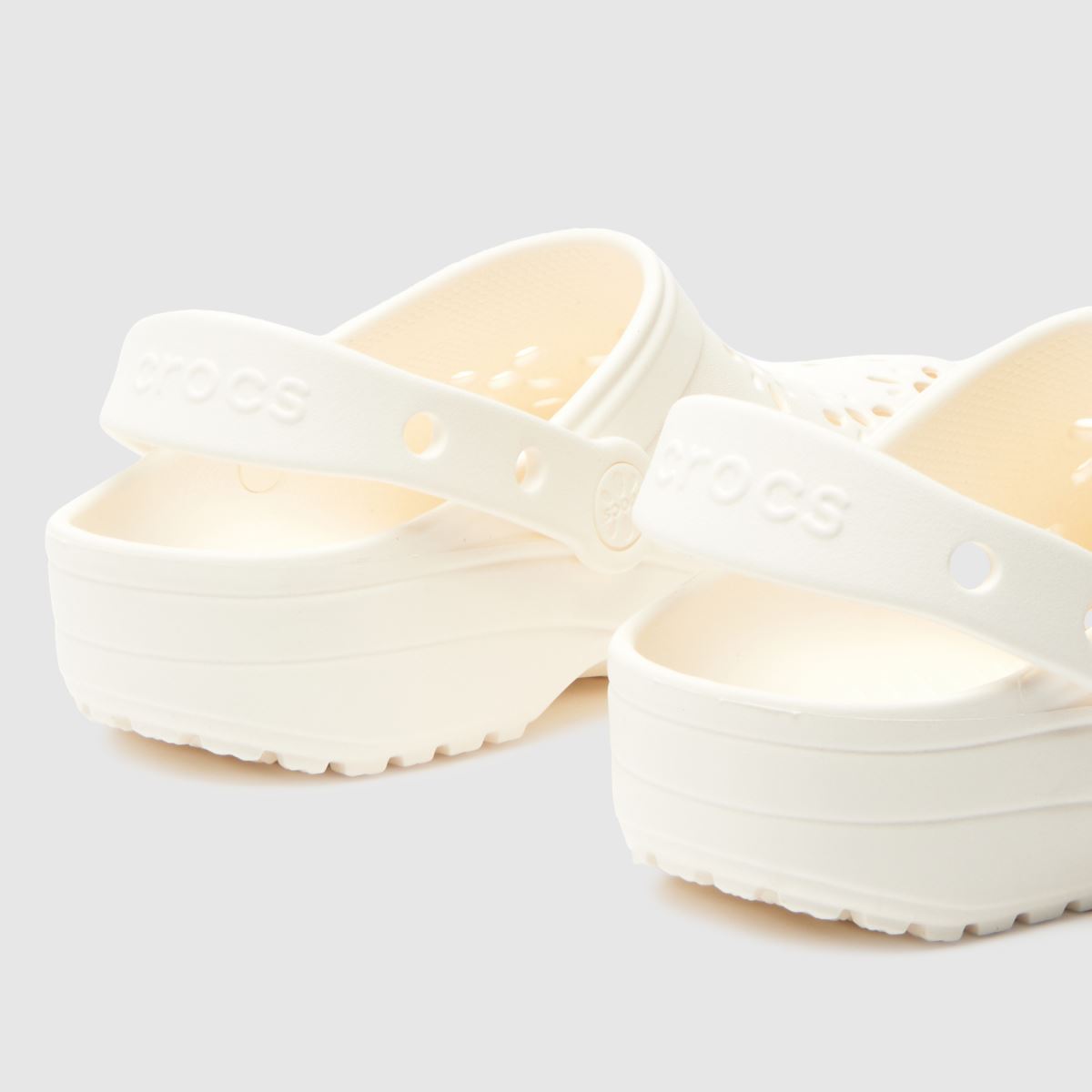 Kids Girls Youth Off-White Crocs Classic Floral Cut Out Clog Sandals ...