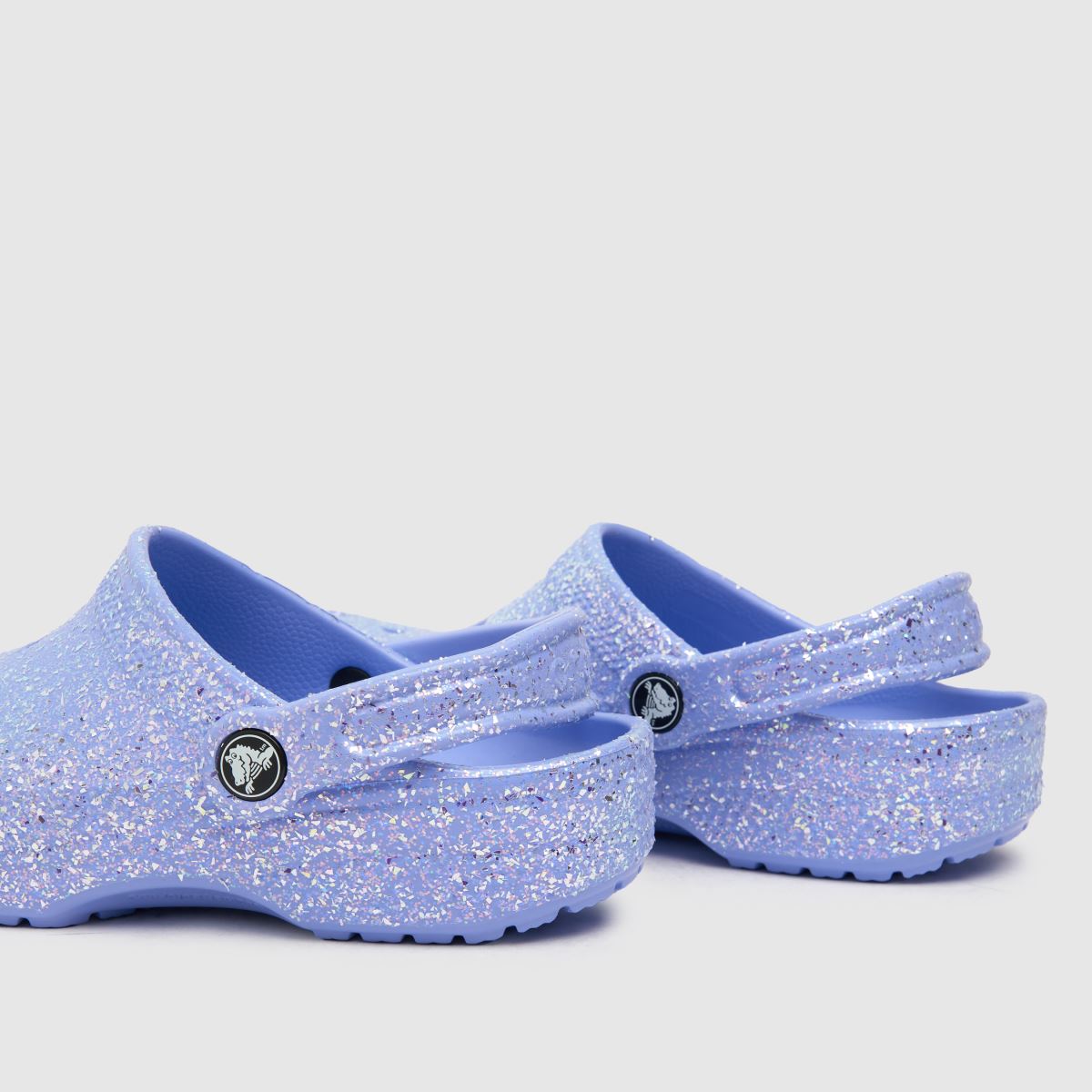 Girls Purple Crocs Classic Glitter Clog Sandals | schuh