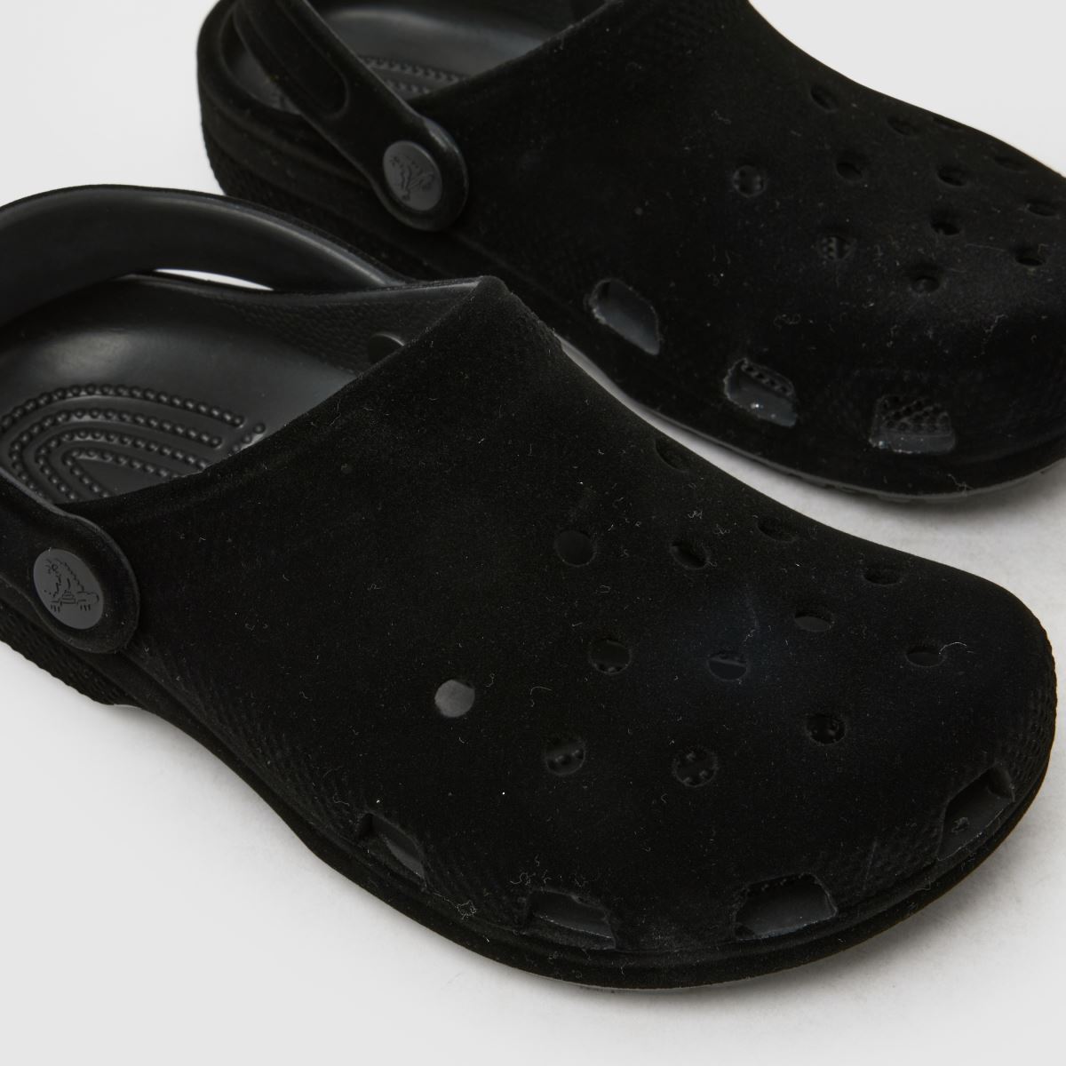 Kids Girls Youth Black Crocs Classic Velvet Clog Sandals | schuh