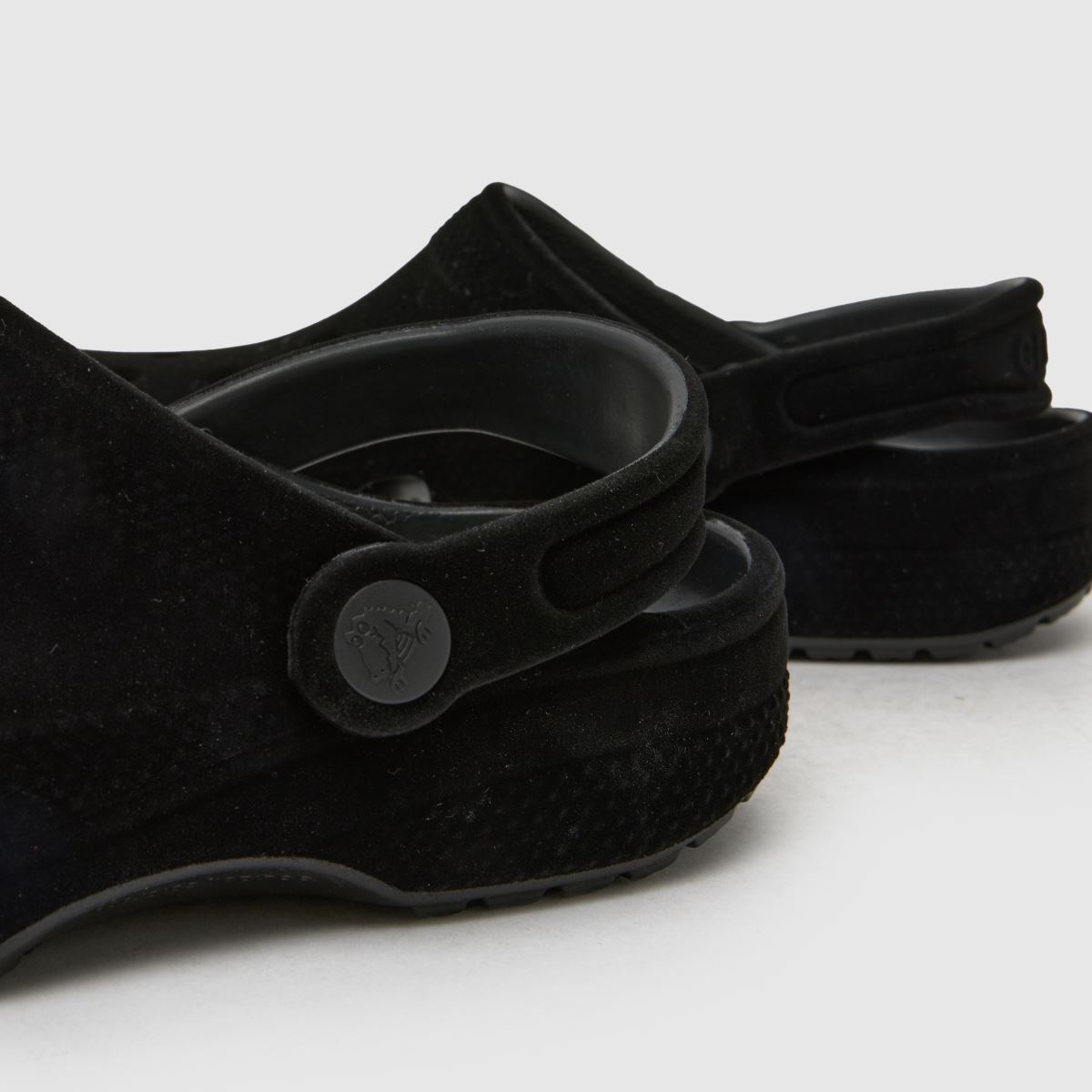 Kids Girls Youth Black Crocs Classic Velvet Clog Sandals | schuh
