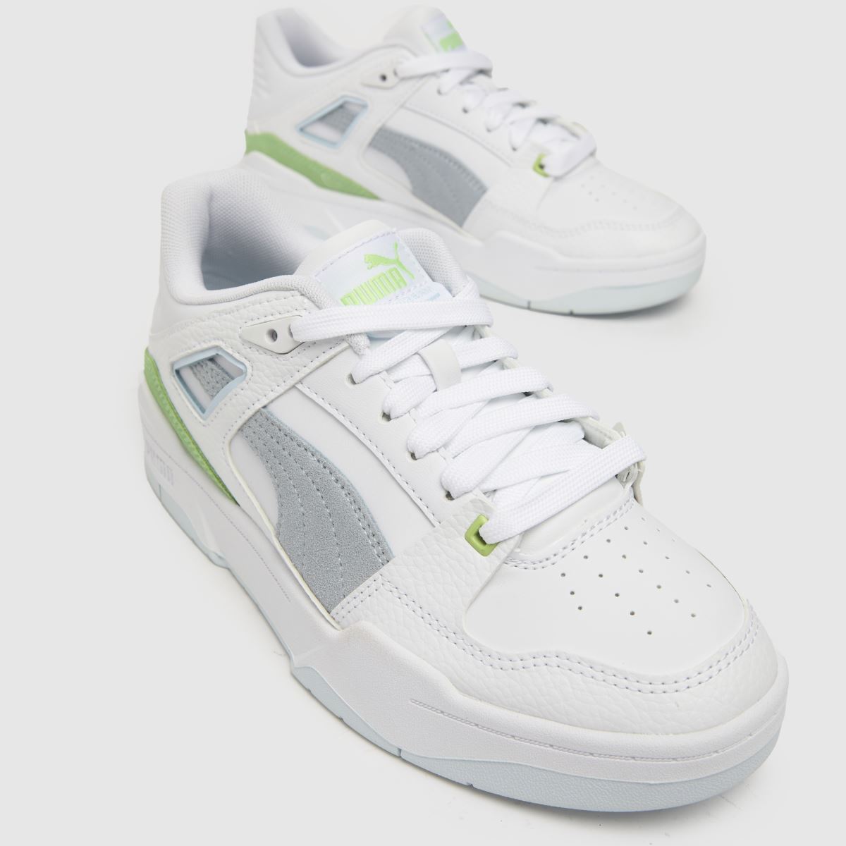 Kids Girls Youth White & Pl Blue PUMA Slipstream Trainers | schuh