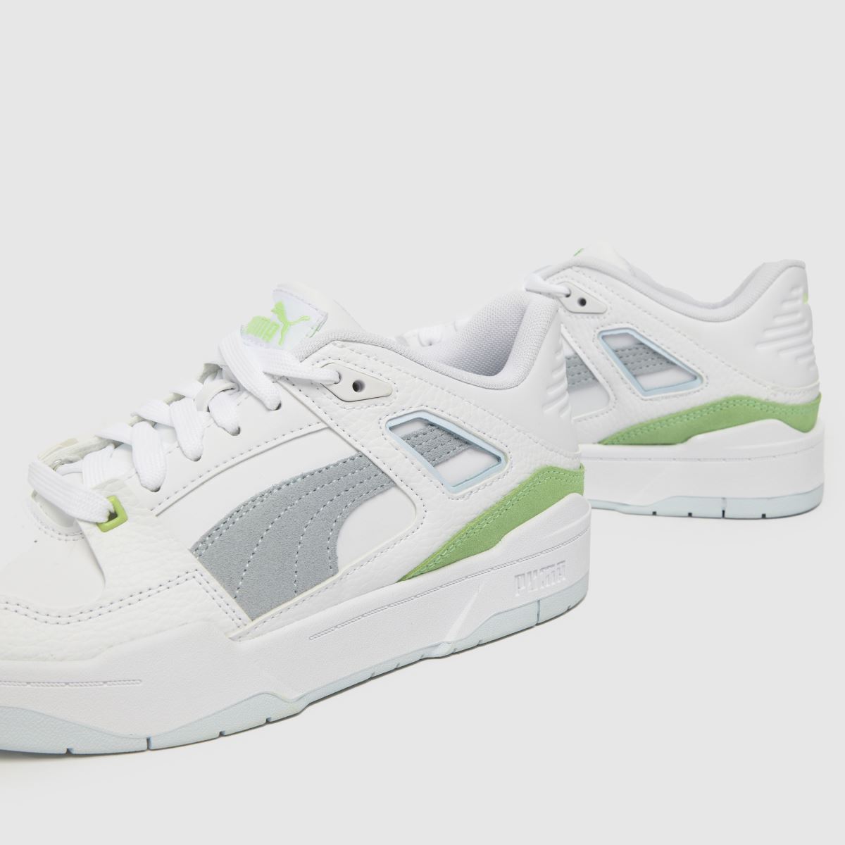 Kids Girls Youth White & Pl Blue PUMA Slipstream Trainers | schuh