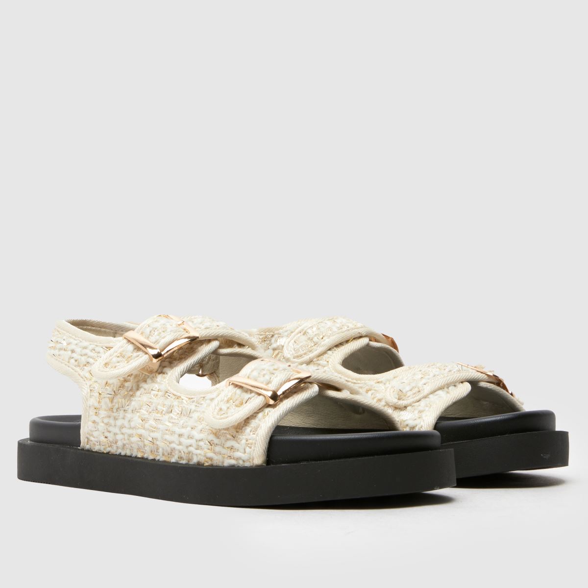 Kids Girls Youth Natural schuh Tabs Buckle Footbed Sandals | schuh