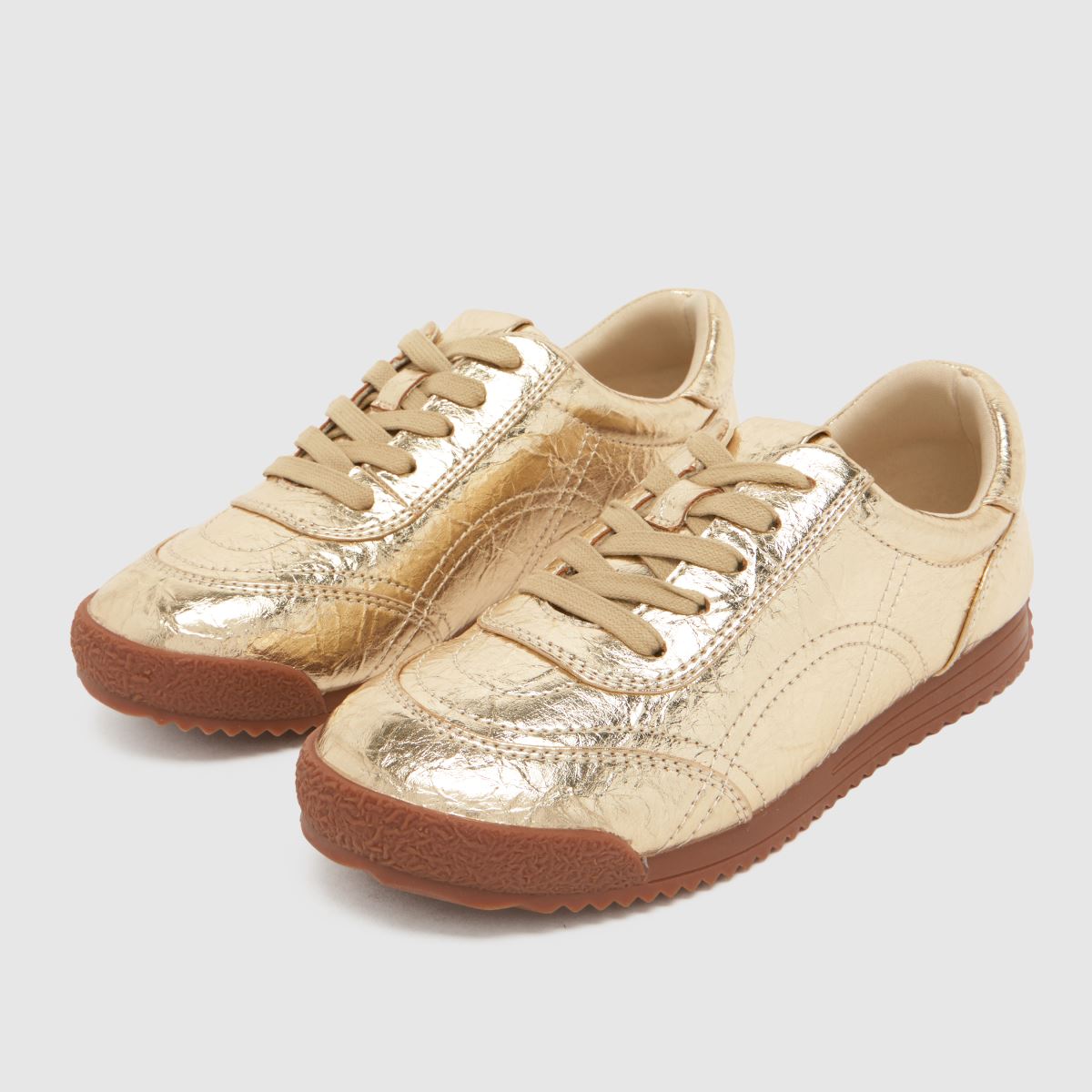 Kids Girls Youth Gold schuh Margot Gum Sole Trainers | schuh